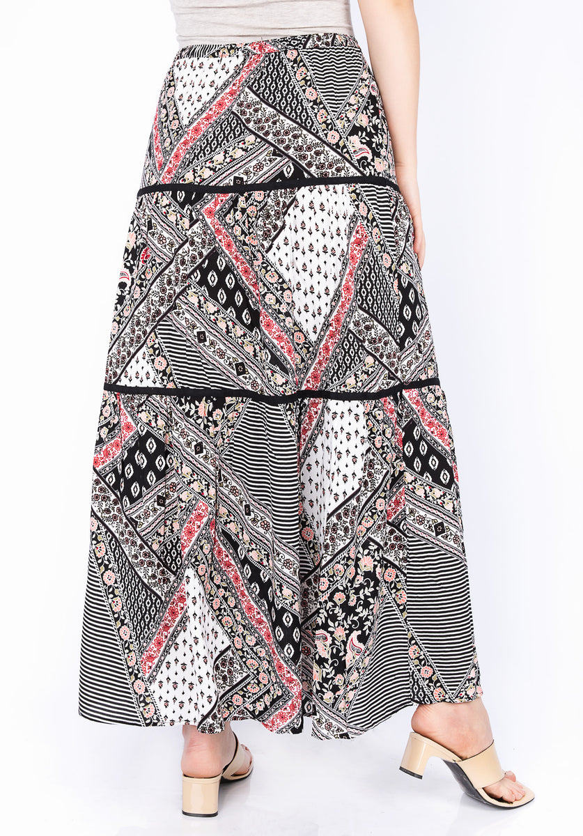 Falda Nicole - Negro/Rosa – Maldi Store